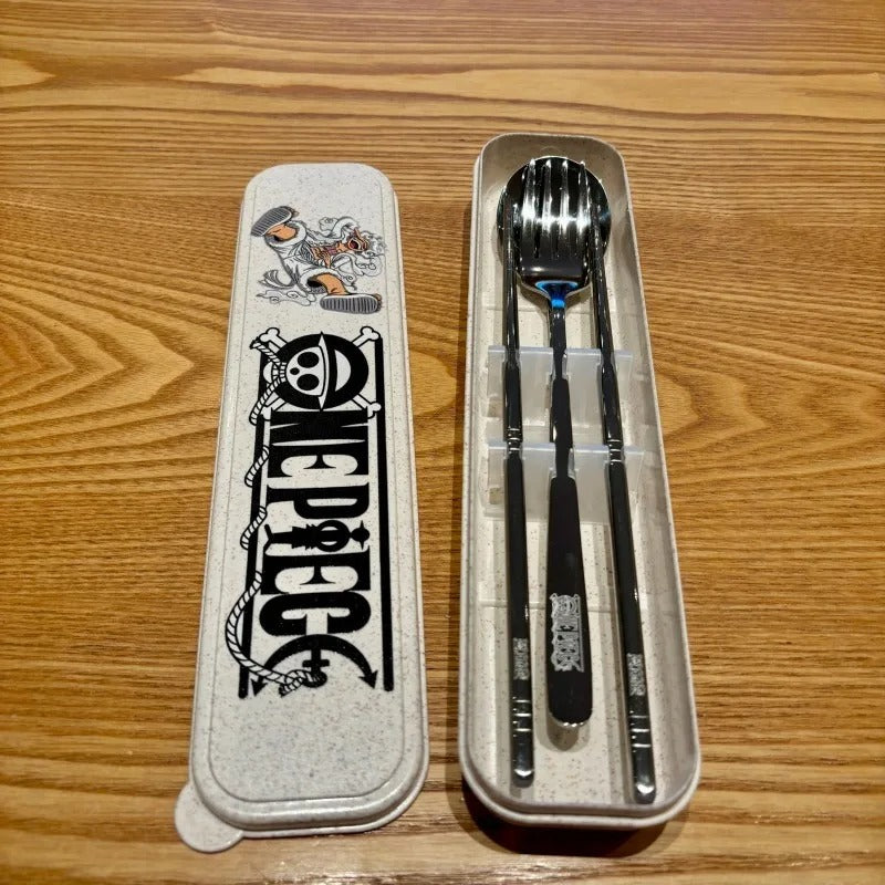 One Piece 304 Stainless Steel Portable Tableware Three-Piece Set ...